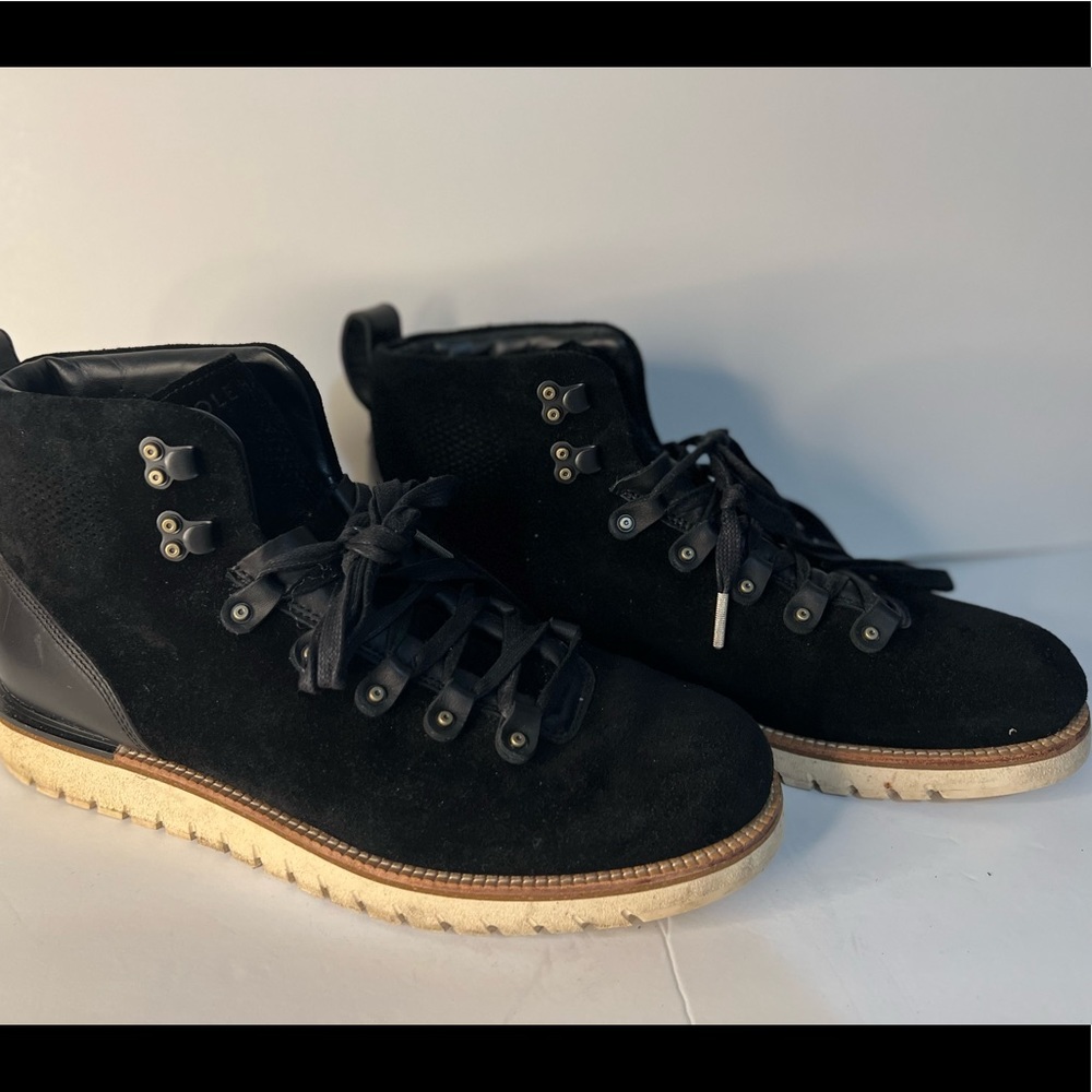 Cole Haan Grand Explore Black Suede Boots 12 - Gem